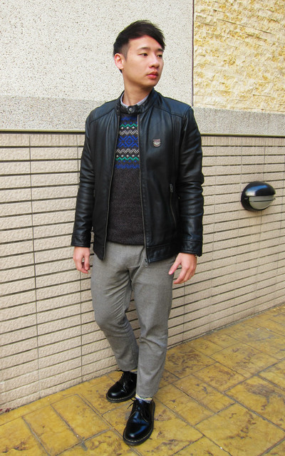 穿搭主題：皮衣 X 毛衣 by Timer | Dappei